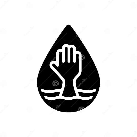 Black Solid Icon for Lack, Reduction and Scarcity Stock Illustration ...