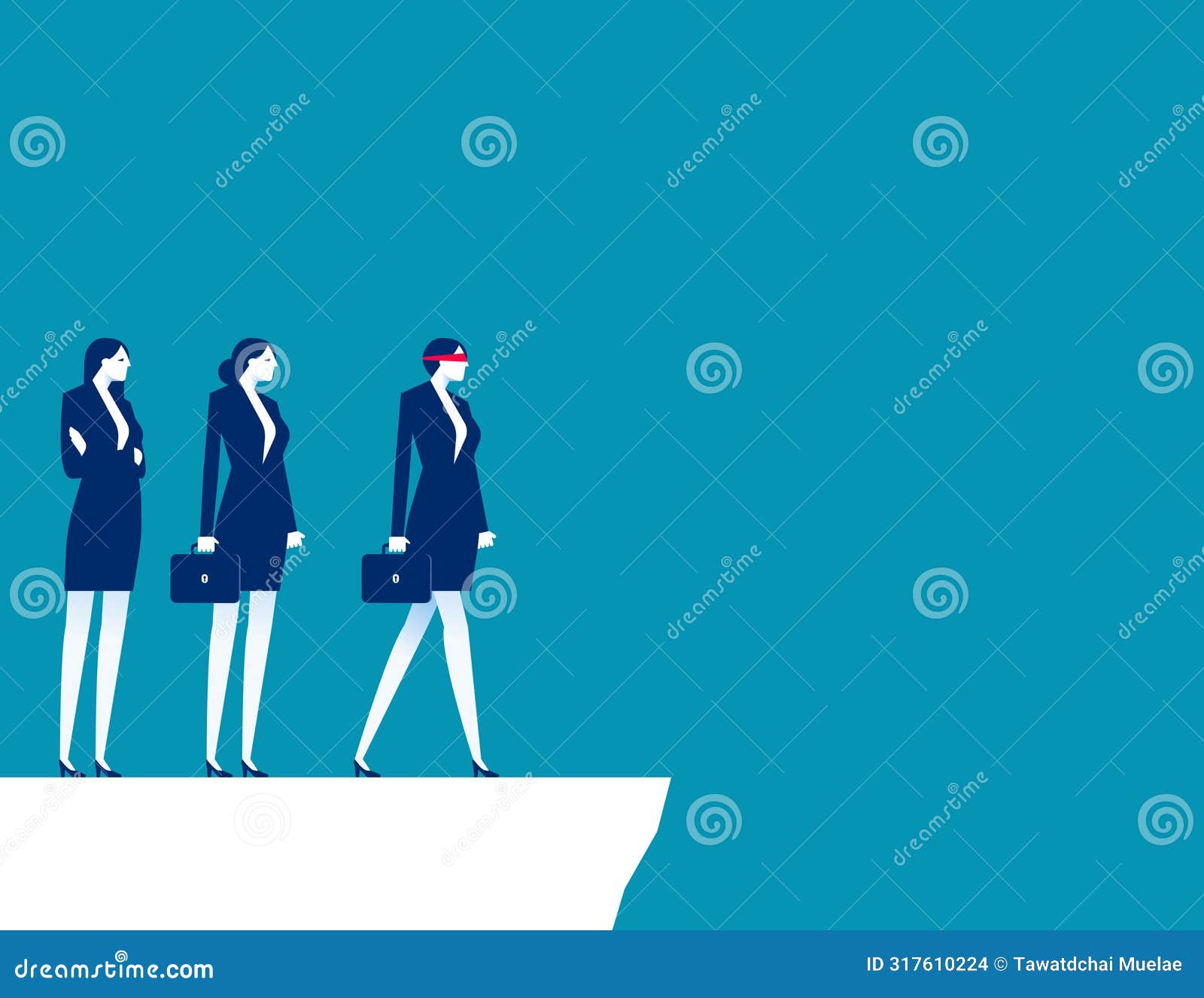 Lack of Leadership. Business Team Vector Concept Stock Vector ...