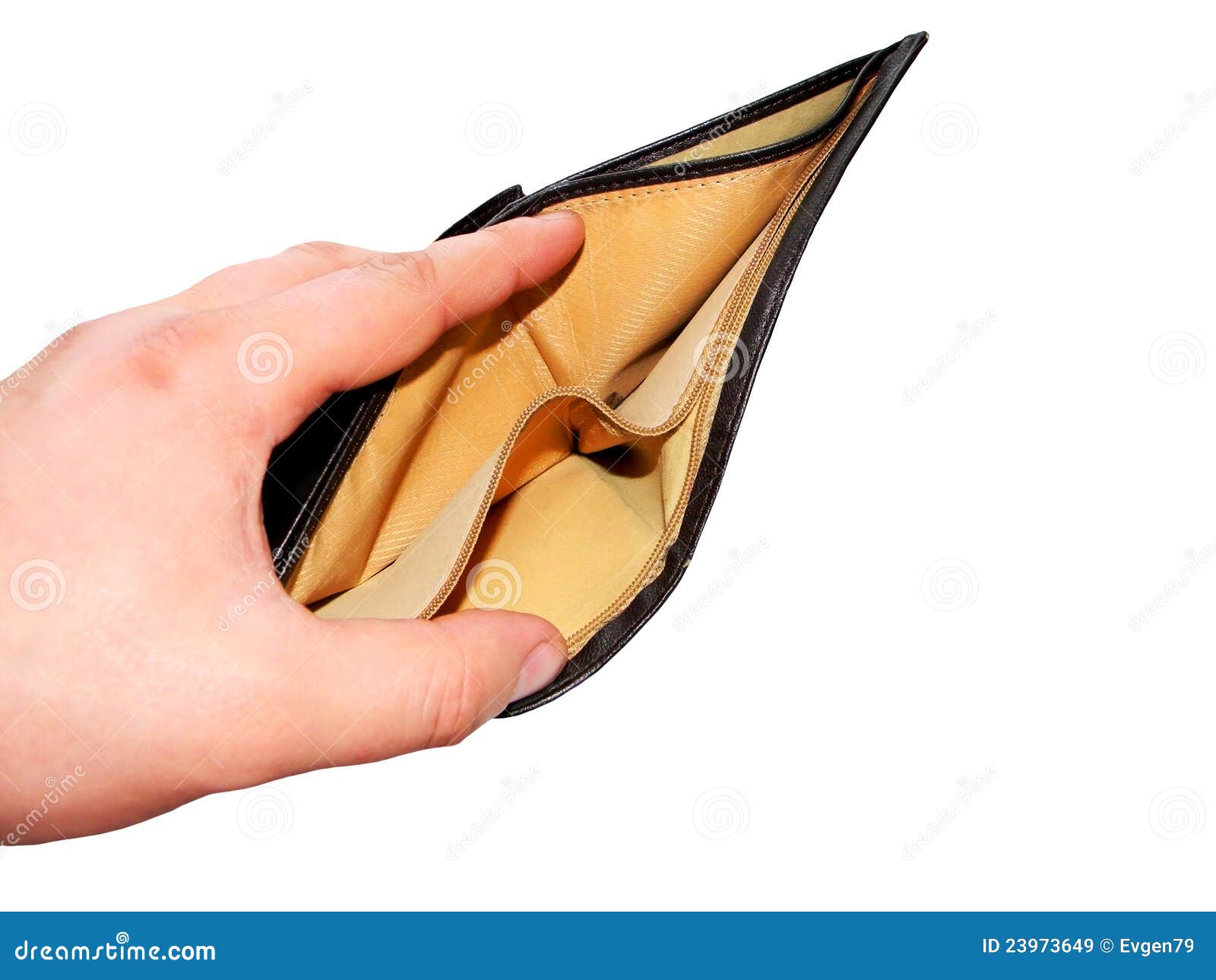 Lack of money stock image. Image of billfold, hand, brown - 23973649