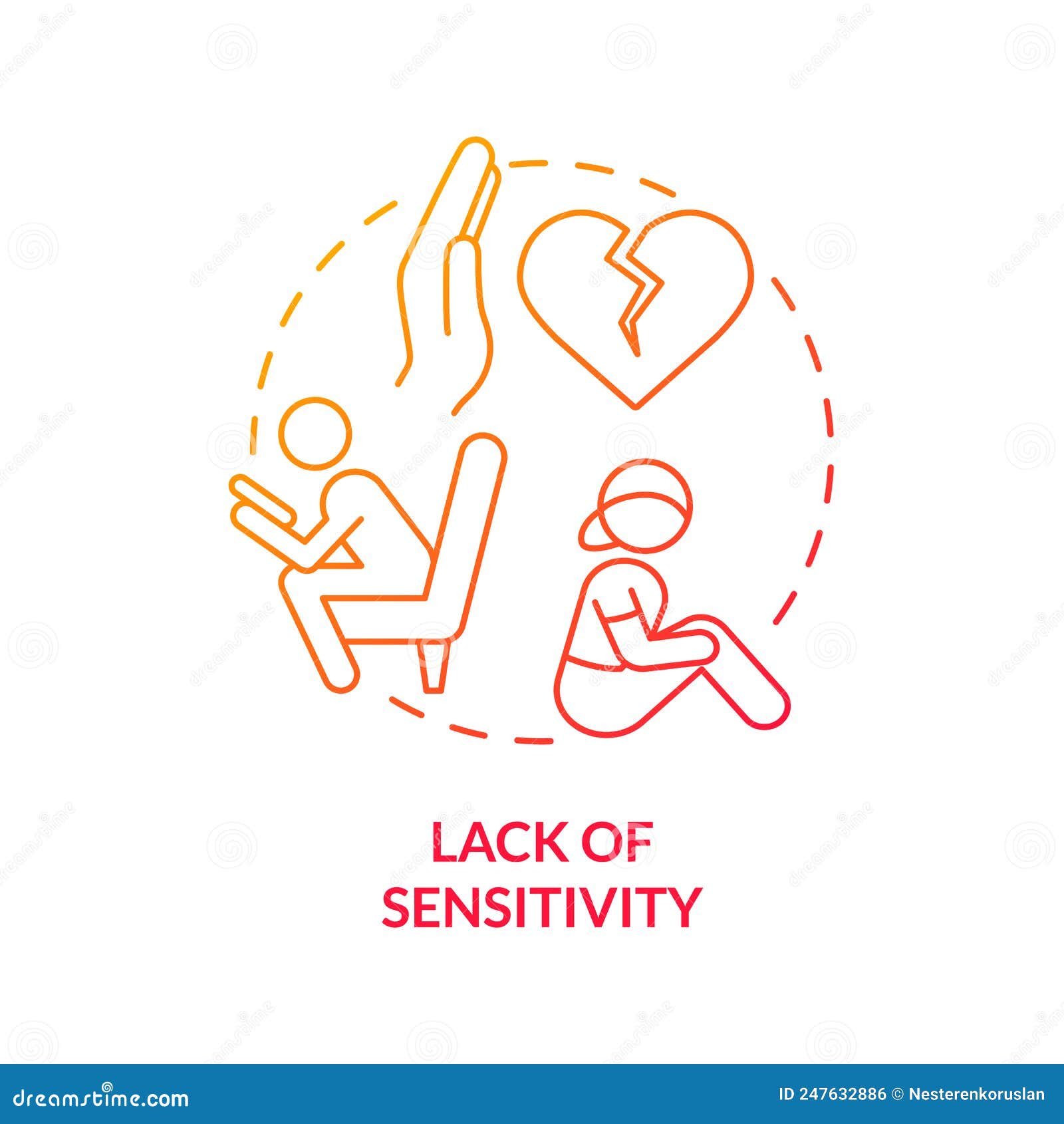 Lack of Sensitivity Red Gradient Concept Icon Stock Vector ... Lack of Sensitivity Red Gradient Concept Icon Stock Vector ...