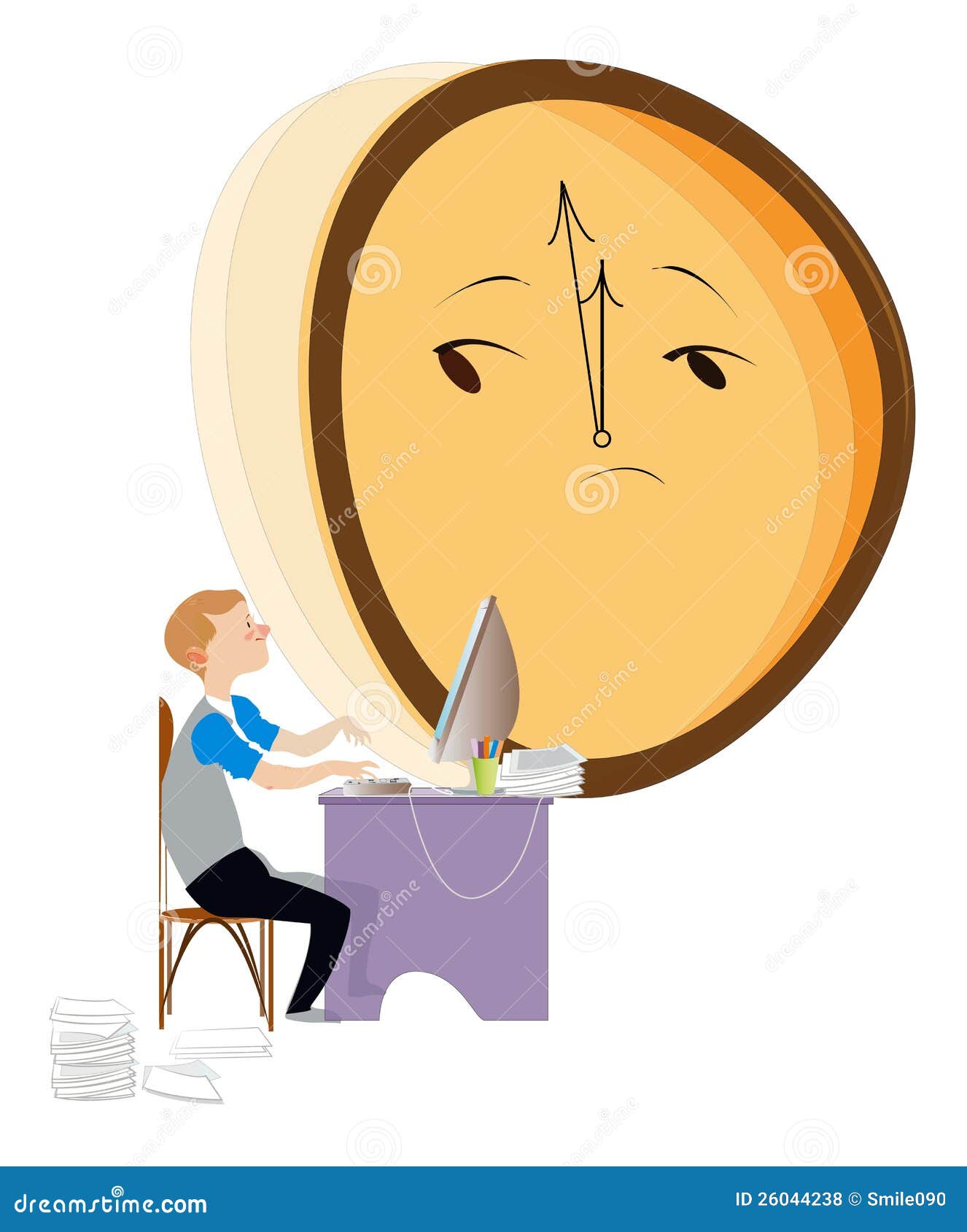 Lack of time stock vector. Illustration of profession - 26044238 Lack of time stock vector. Illustration of profession - 26044238