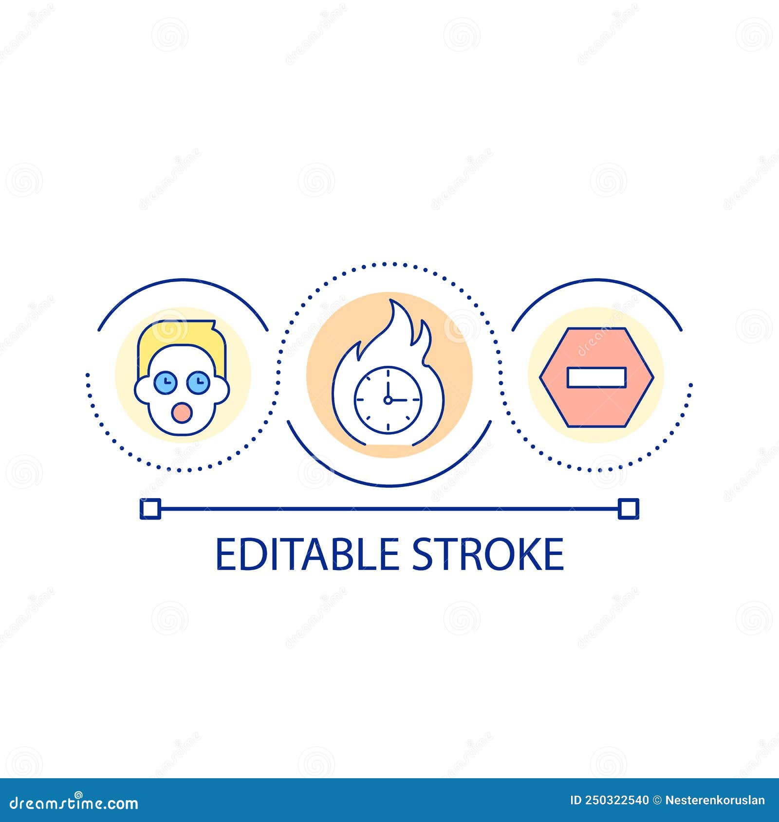 Lack of Time Loop Concept Icon Stock Vector - Illustration of stroke ...