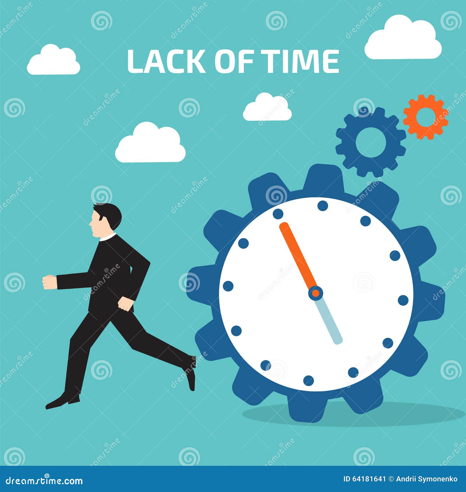Lack Of Time. Vector Illustration Stock Stock Vector - Image: 64181641
