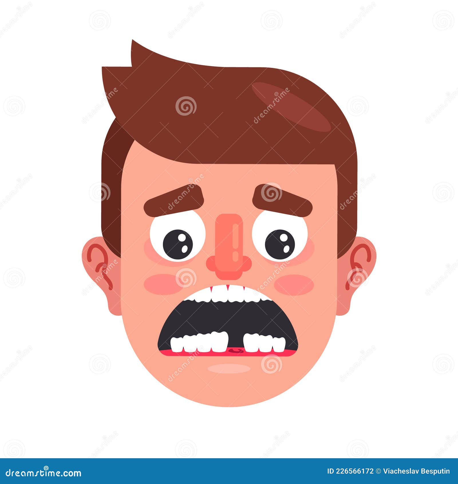 Mouth Toothless Cartoon Vector Illustration | CartoonDealer.com #99790242