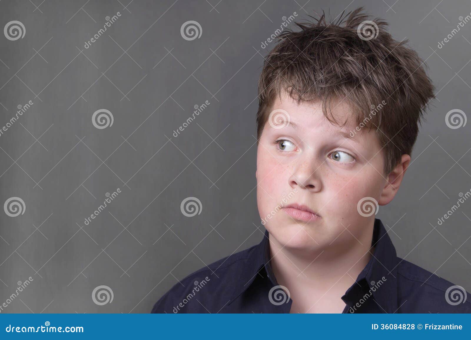 Lack of Understanding. Open-eyed Boy Stock Photo - Image of class ...