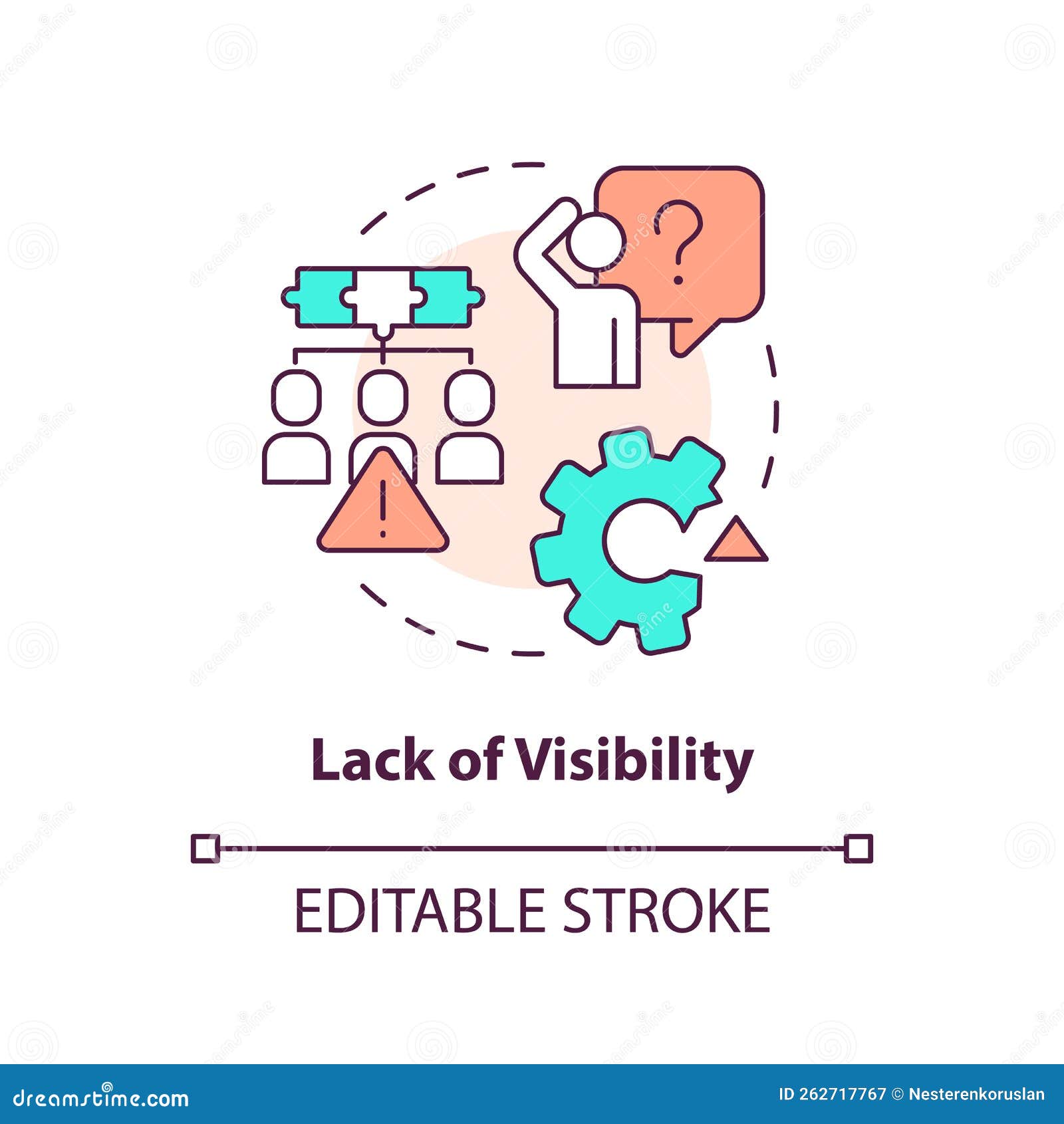 Lack of Visibility Concept Icon Stock Vector - Illustration of stroke ... Lack of Visibility Concept Icon Stock Vector - Illustration of stroke ...