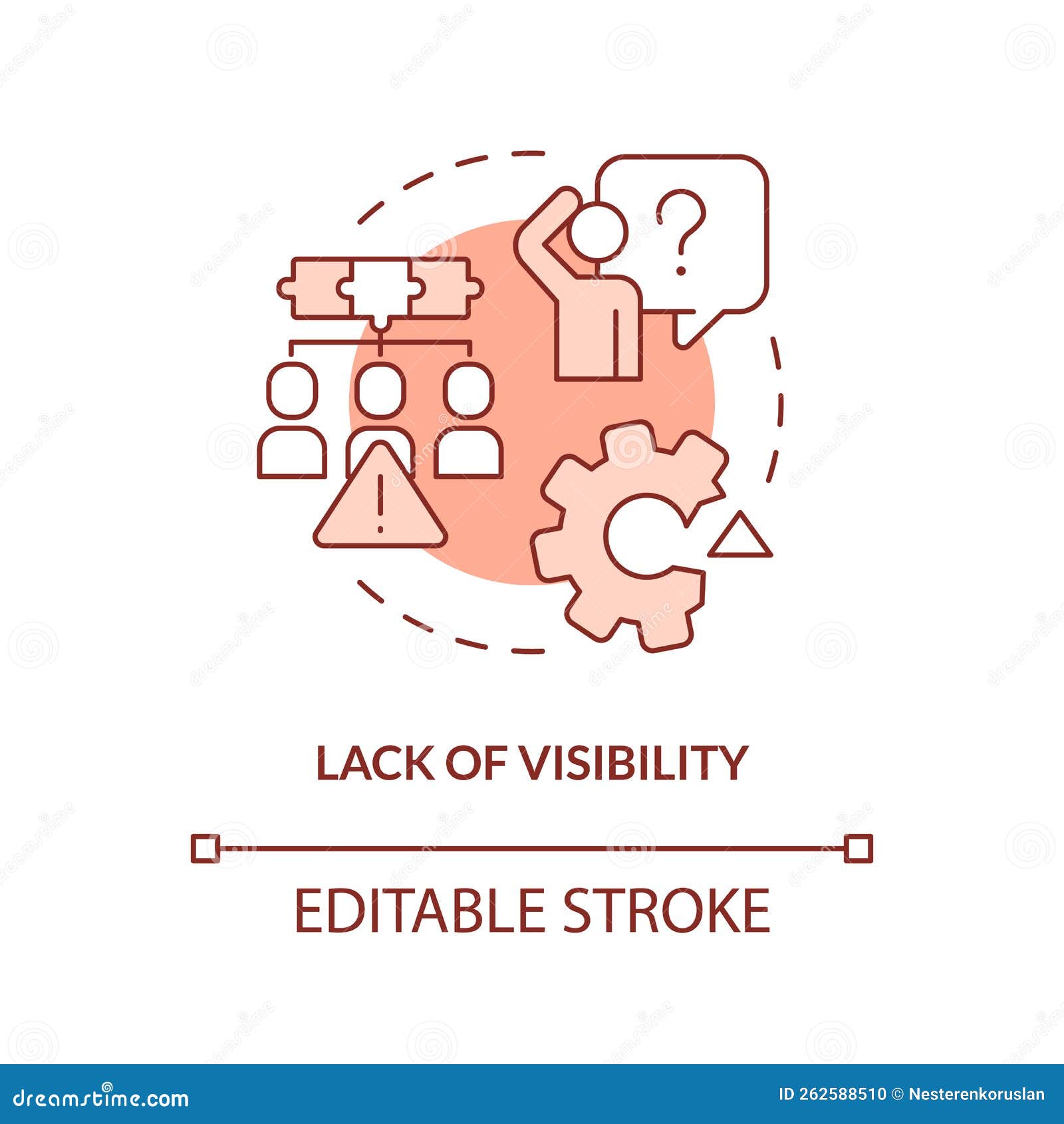 Lack of Visibility Red Concept Icon Stock Vector - Illustration of ...