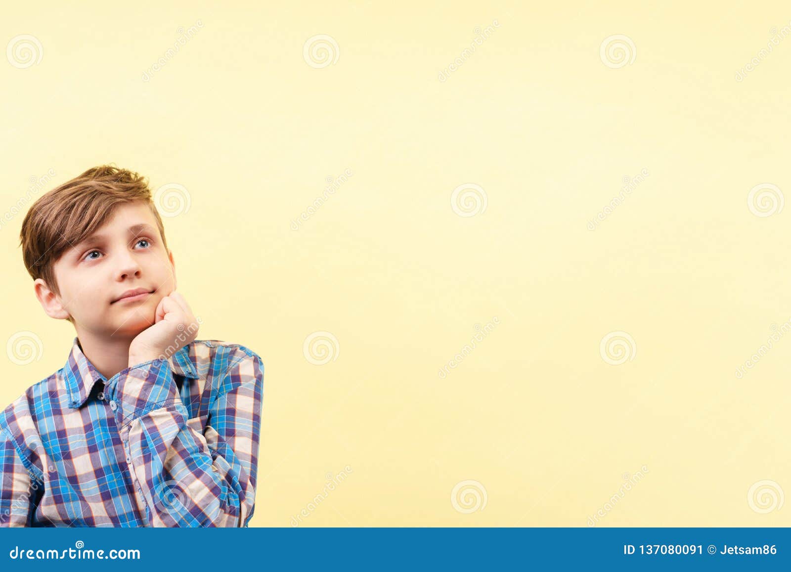 Lacking Concentration. Inattentive, Dreamy Boy Stock Image - Image of ...