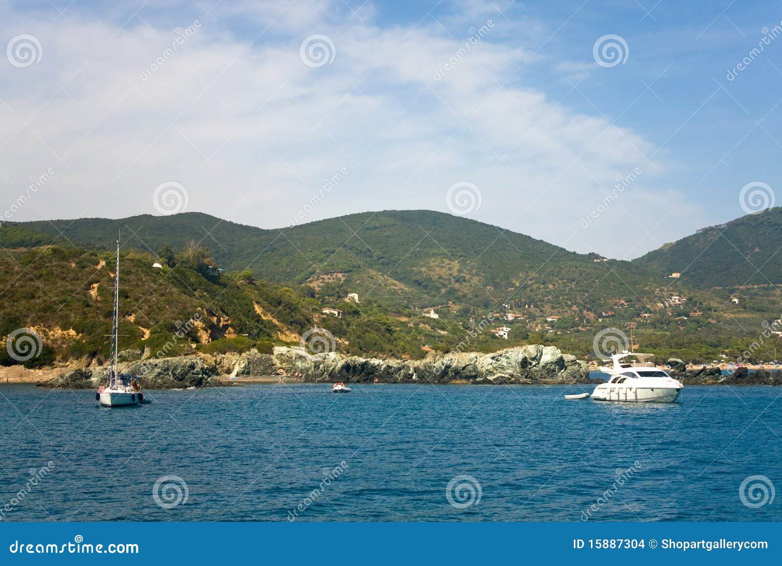Lacona Bay, Elba Island stock photo. Image of coast, italy - 15887304