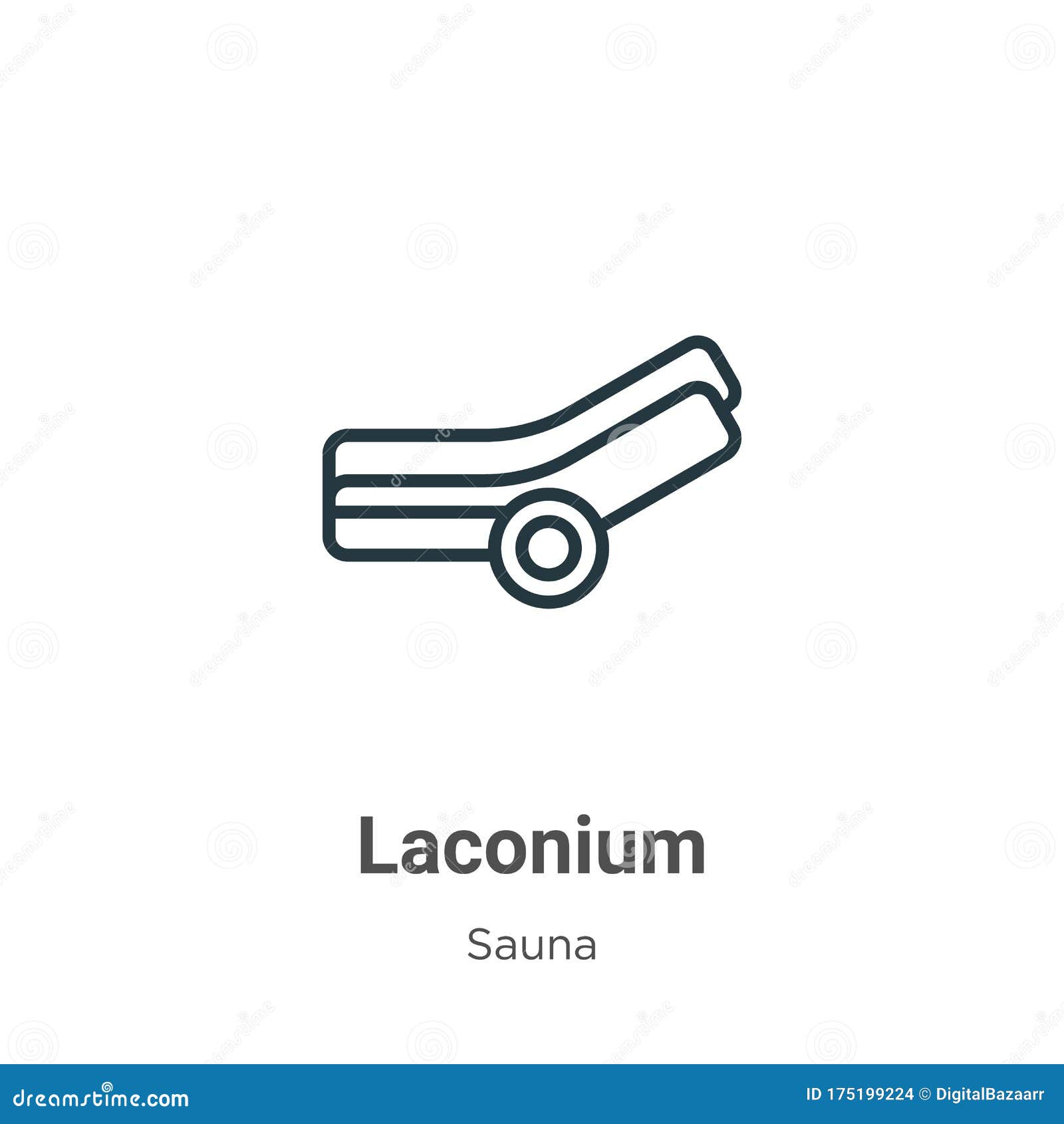 Laconium Outline Vector Icon. Thin Line Black Laconium Icon, Flat ...