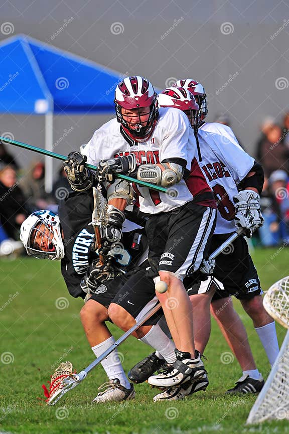 Lacrosse 3-1 editorial image. Image of game, uniform, sport - 6090275