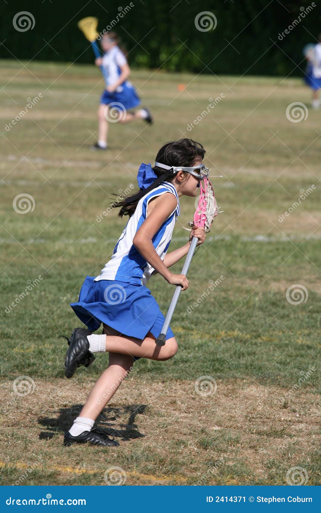 Lacrosse Girl stock image. Image of sports, concentration - 2414371