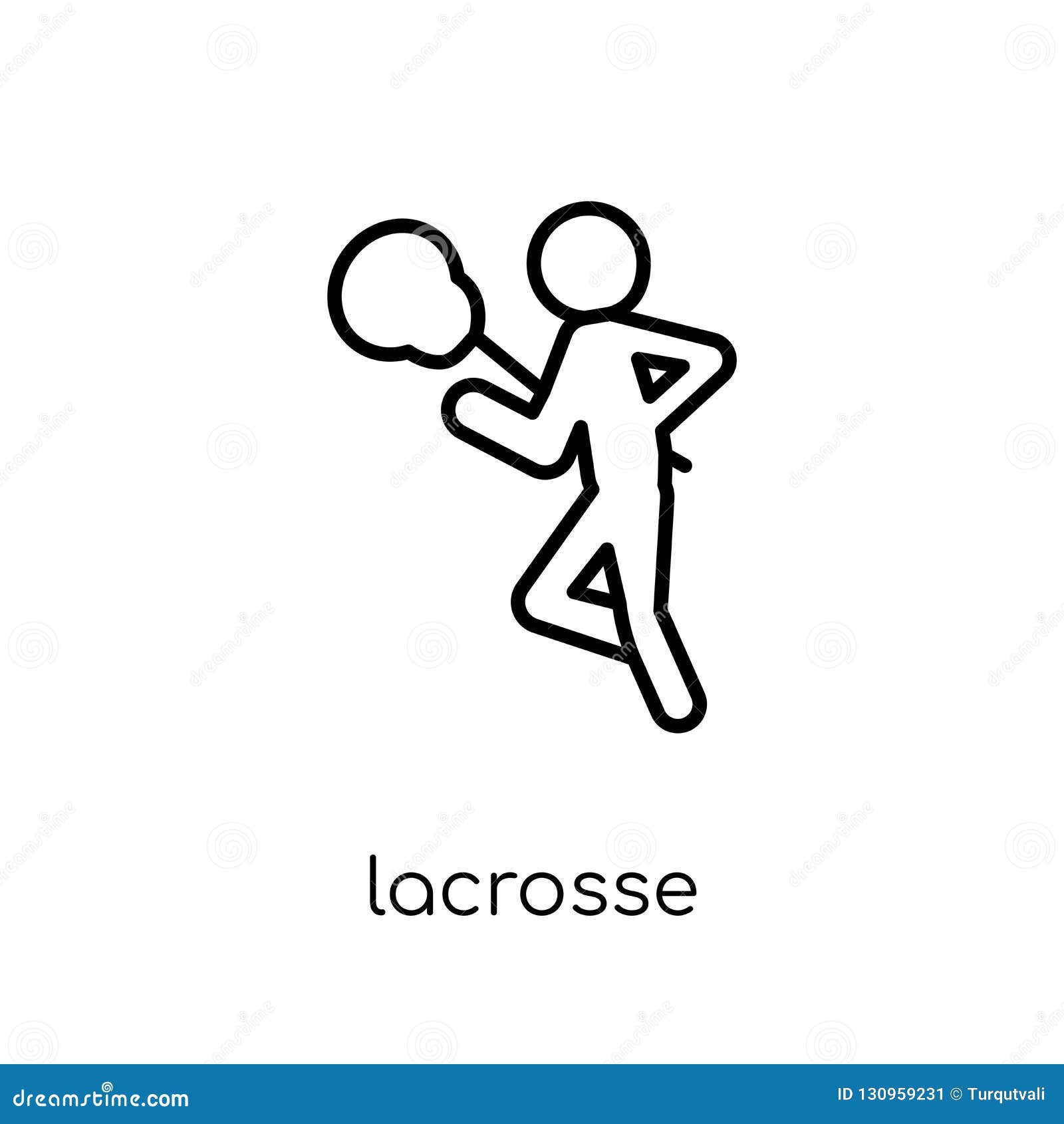 Lacrosse Icon. Trendy Modern Flat Linear Vector Lacrosse Icon on Stock ...