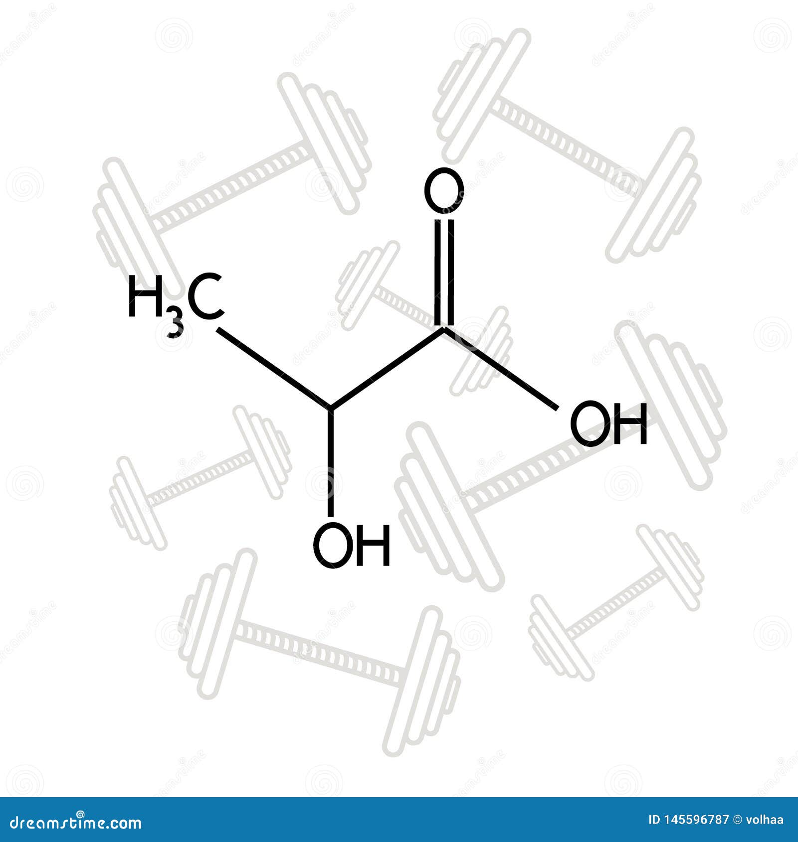 Lactic acid icon stock vector. Illustration of isolated - 145596787