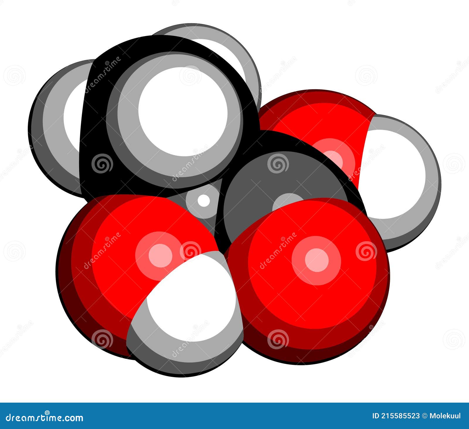 3d Rendering Of Lactic Acid Molecules And Skeletal Muscle. Stock ...