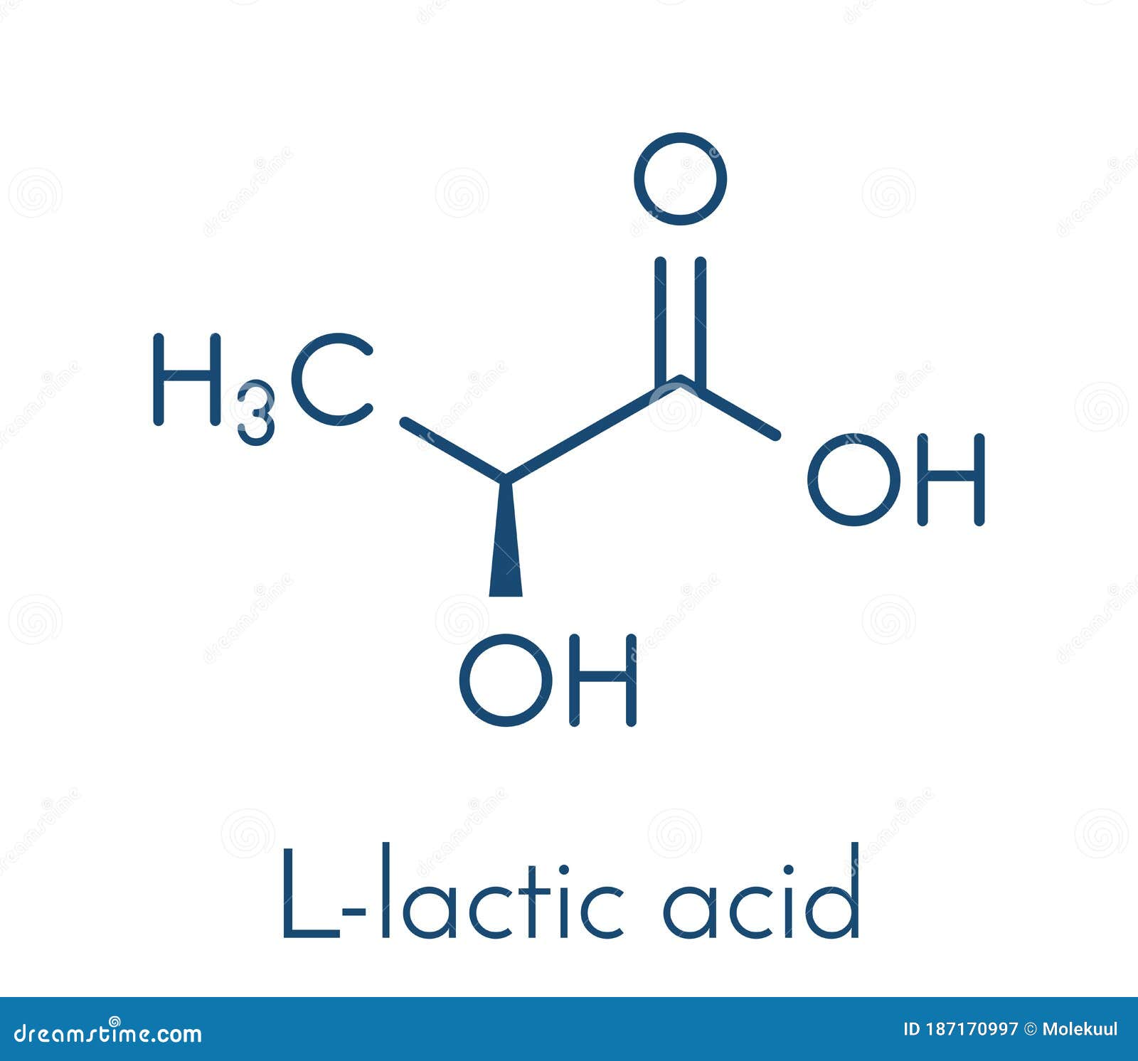 Lactic Acid, Lactate, Milk Sugar, C3H6O3 Molecule. It Is Food Additive ...