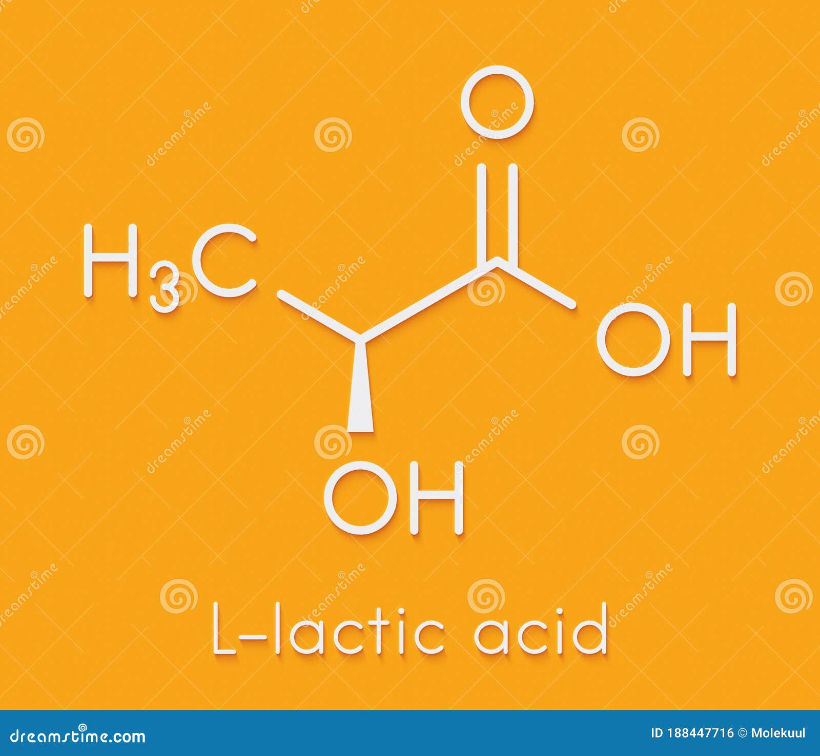 Lactic Acid Molecula. Structure Formula. Vector Medical Illustration ...