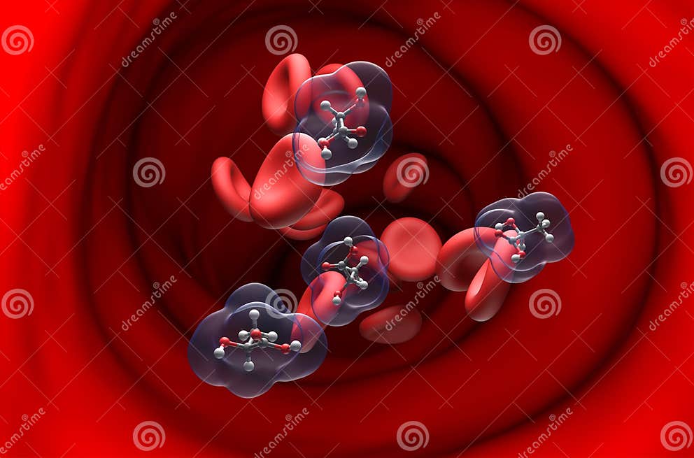 Lactic Acid - 3d Illustration Section View Stock Illustration ...
