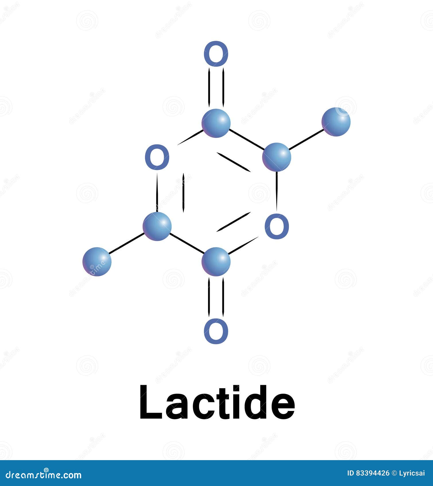 Lactide vector molecule stock vector. Illustration of lactide - 83394426