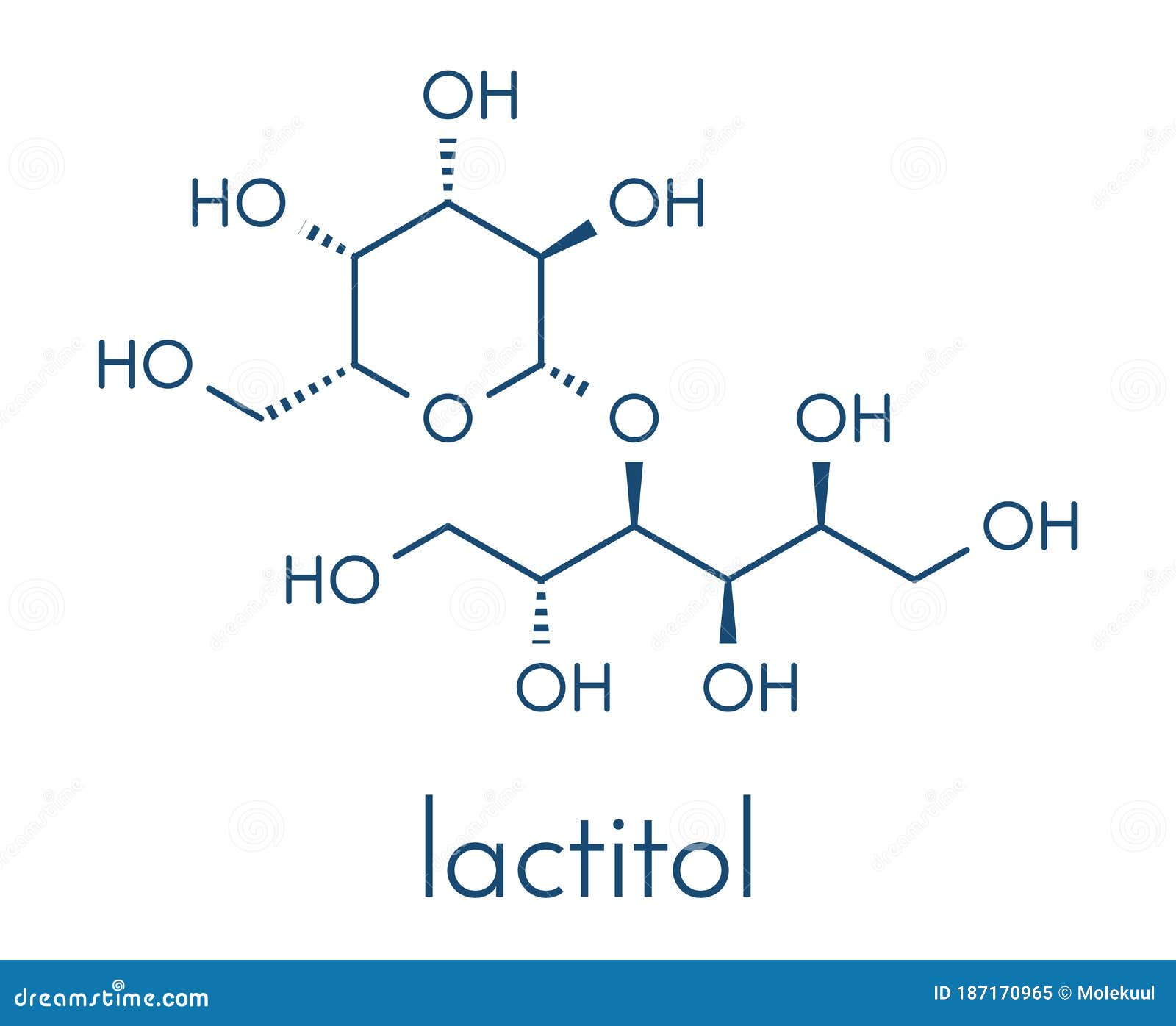 Lactitol Sweetener and Laxative Molecule. Skeletal Formula. Stock ...