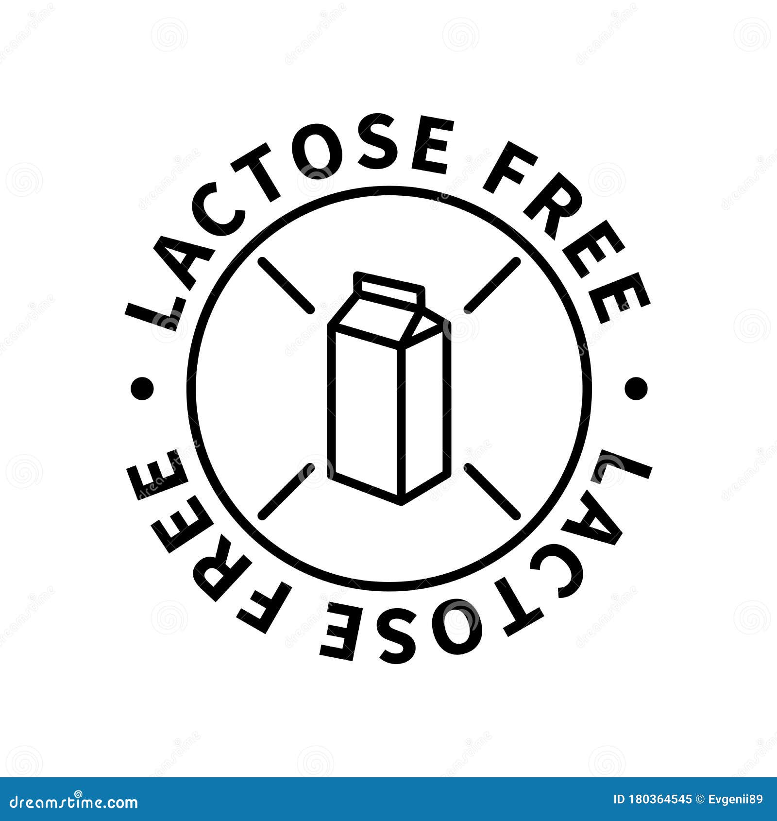 Lactose Free Simple Icon, Modern Design Element on White Stock ...