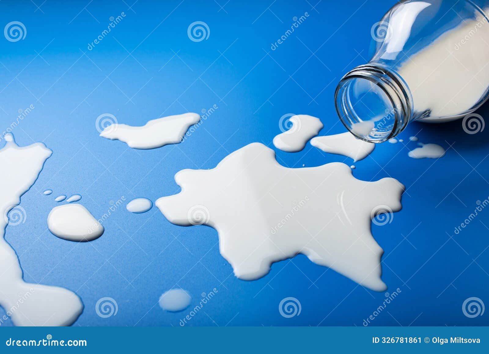 Lactose Intolerance Allergy. Milk Bottle Splatter Stock Image - Image ...