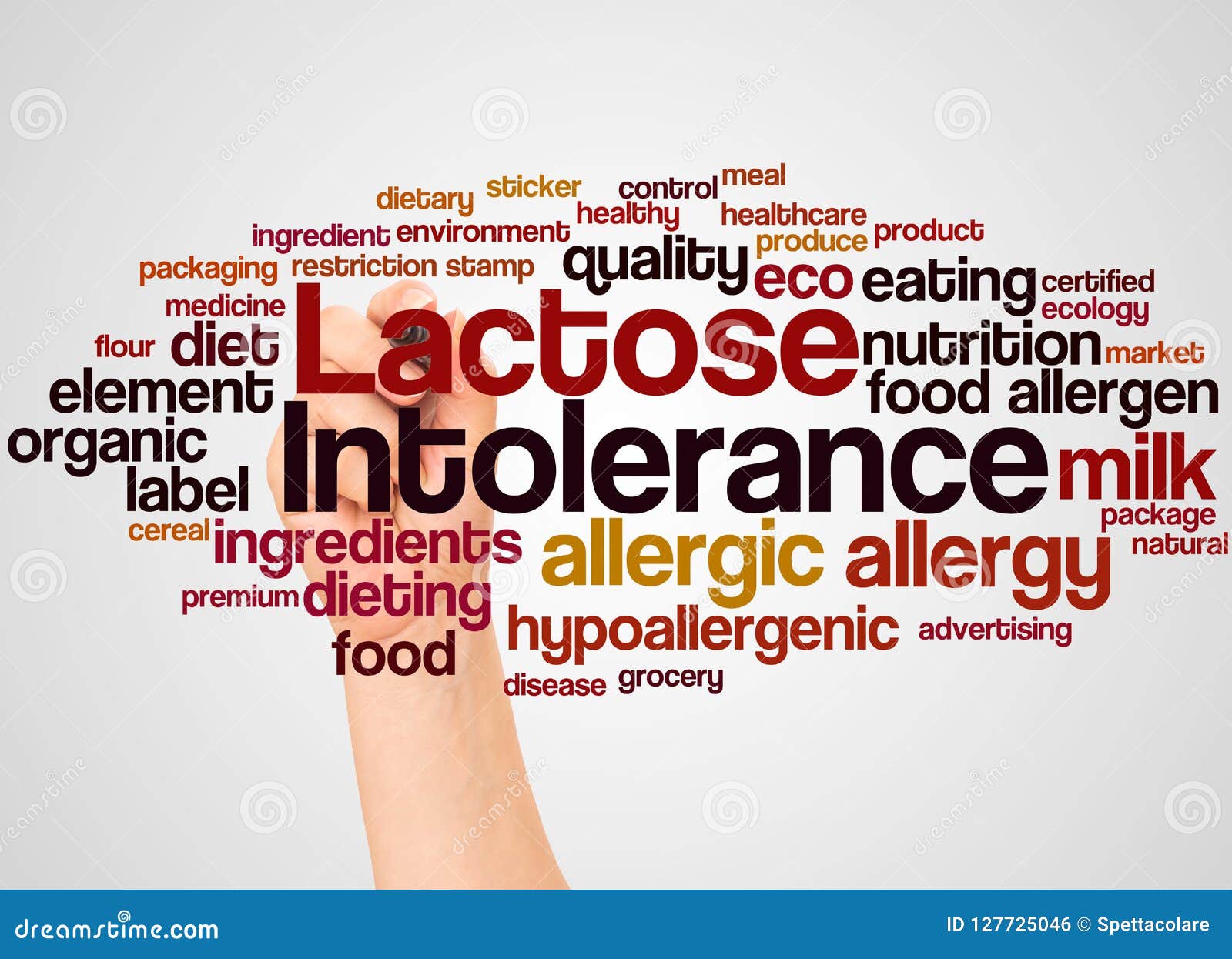 Word Intolerance Highlighted By Light, Gray Tones, German, Isolated ...