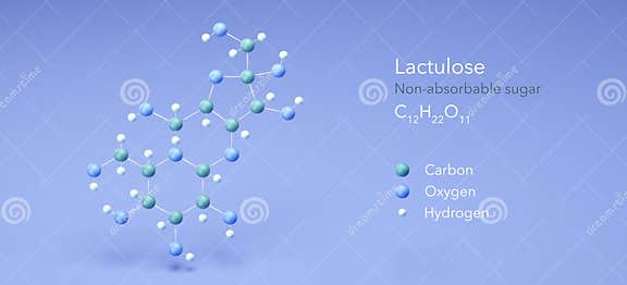 Lactulose, Molecular Structures, Non-absorbable Sugar, 3d Model ...