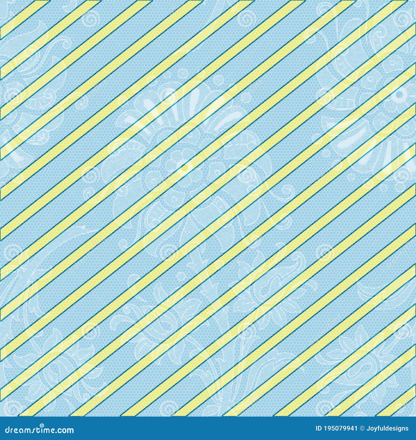 Lacy Blue and Yellow Stripes Stock Illustration - Illustration of ...