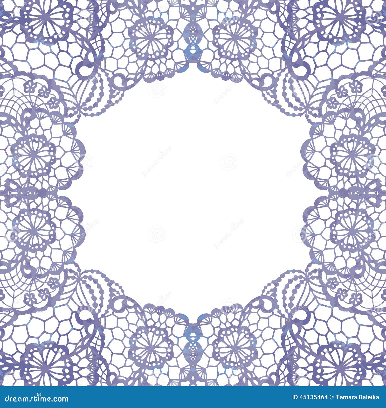 Lacy Elegant Frame. Invitation Card Stock Vector - Illustration of ...