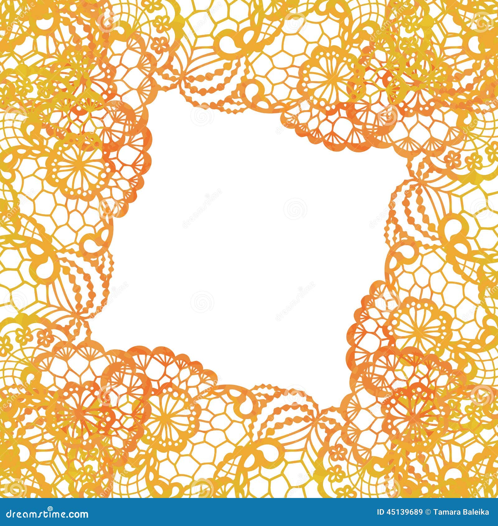 Lacy Elegant Frame. Invitation Card Stock Vector - Illustration of ...