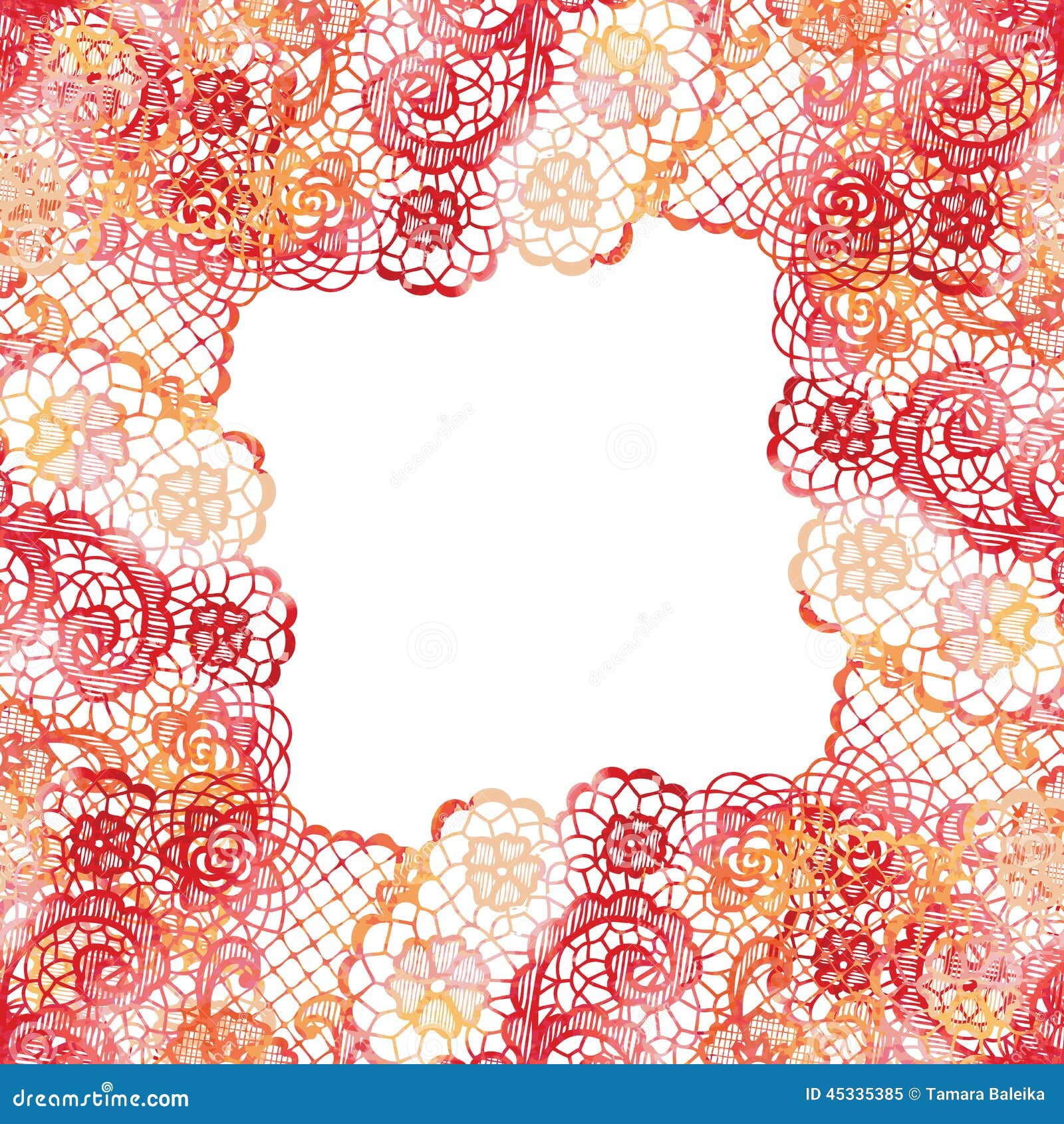 Lacy Elegant Frame. Invitation Card Stock Vector - Illustration of ...