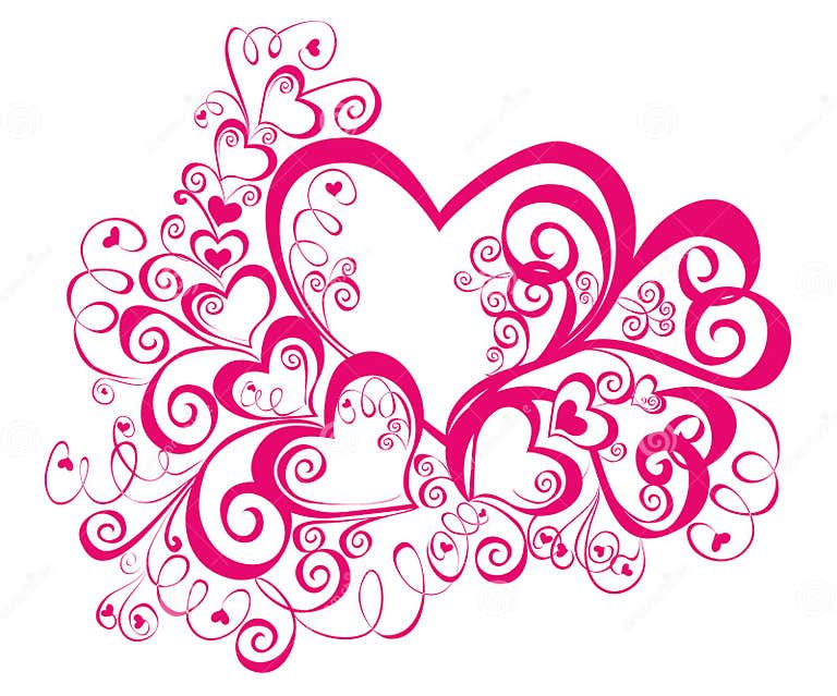 Lacy Heart. Vector Illustration Stock Vector - Illustration of element ...