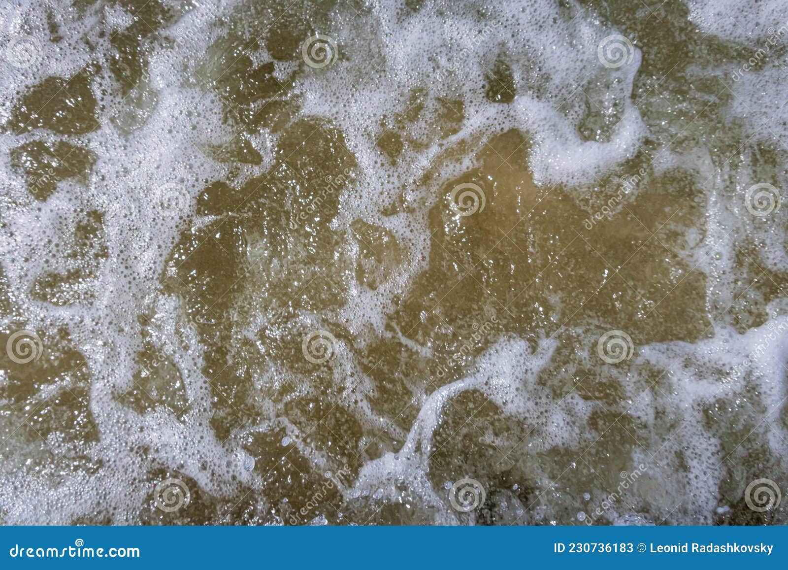 Lacy Pattern of Wave and Sea Foam Rolling Onto the Shore Stock Image ...