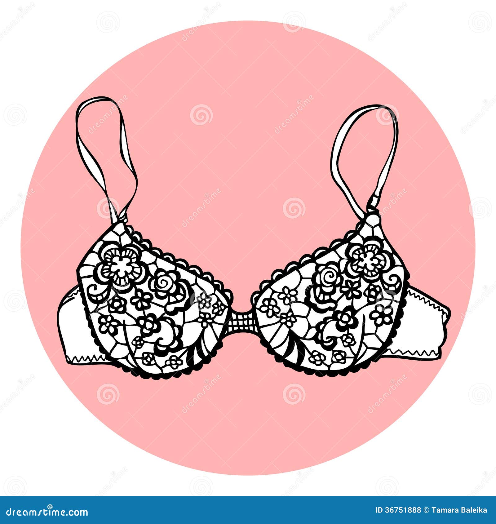 Lacy bra. stock illustration. Illustration of brest, feminine - 36751888