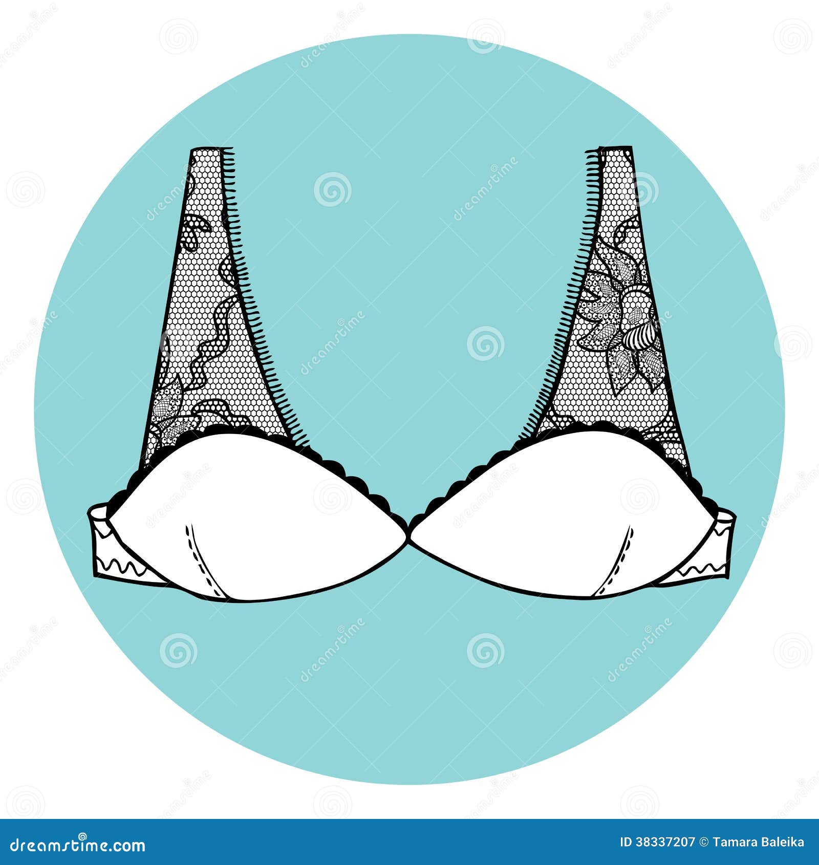 Lacy vector bra. stock vector. Illustration of fashion - 38337207