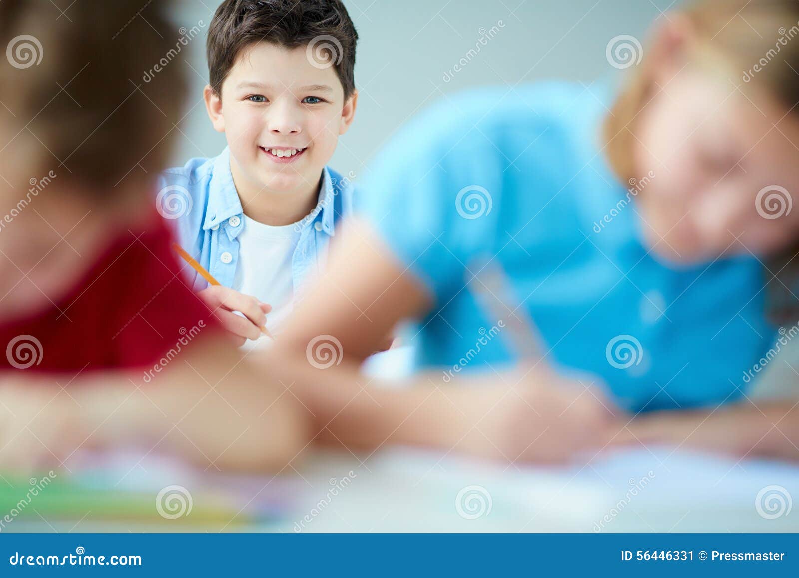 Lad drawing stock image. Image of drawing, diligent, childhood - 56446331