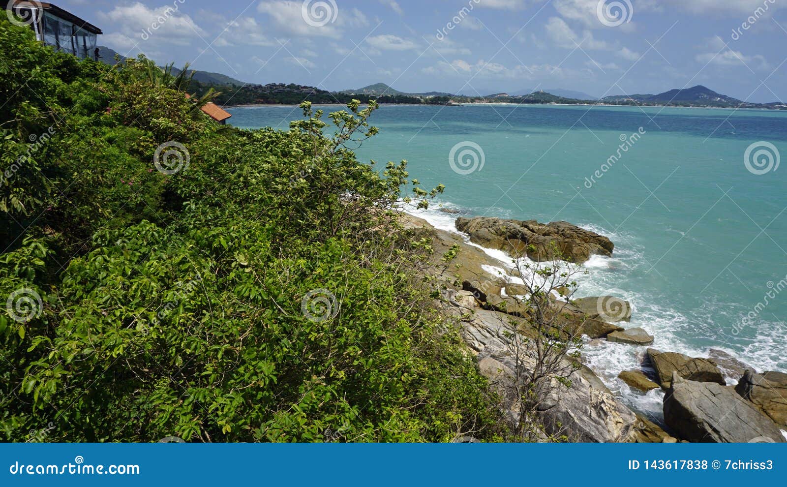 Lad Koh Viewpoint Oh Kao Samui Stock Photo - Image of coral, clouds ...