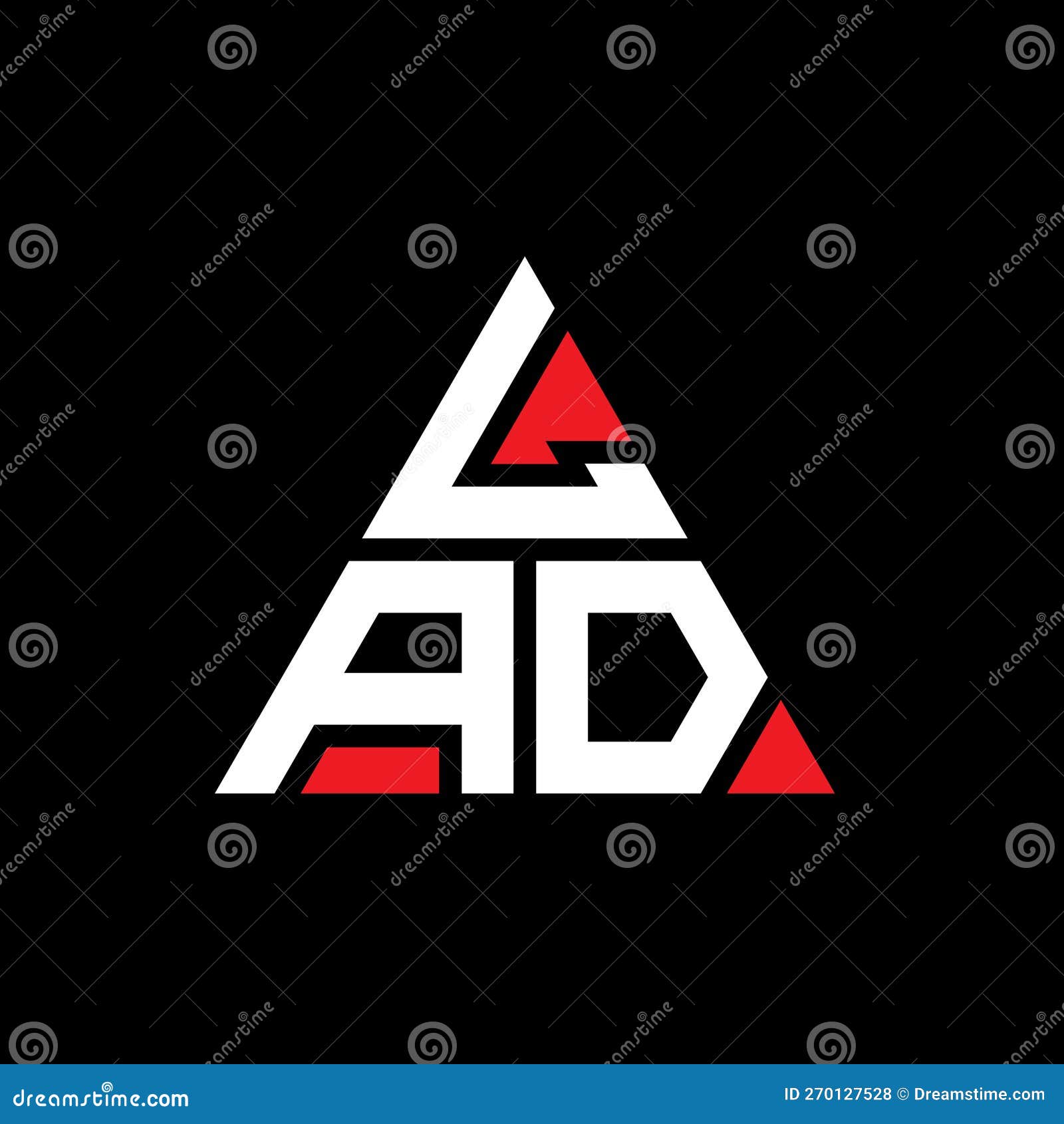 LAD Triangle Letter Logo Design With Triangle Shape. LAD Triangle Logo ...