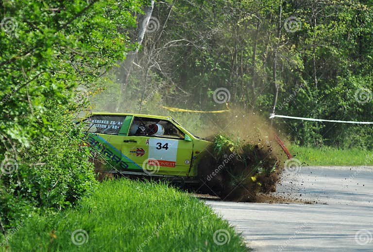 Lada Samara Rally Car Crash Editorial Stock Photo - Image of peope ...