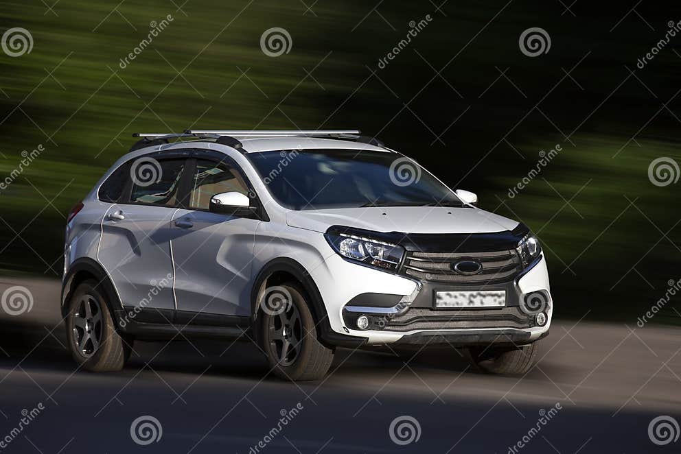 Lada white car. stock photo. Image of morning, lada - 247004486