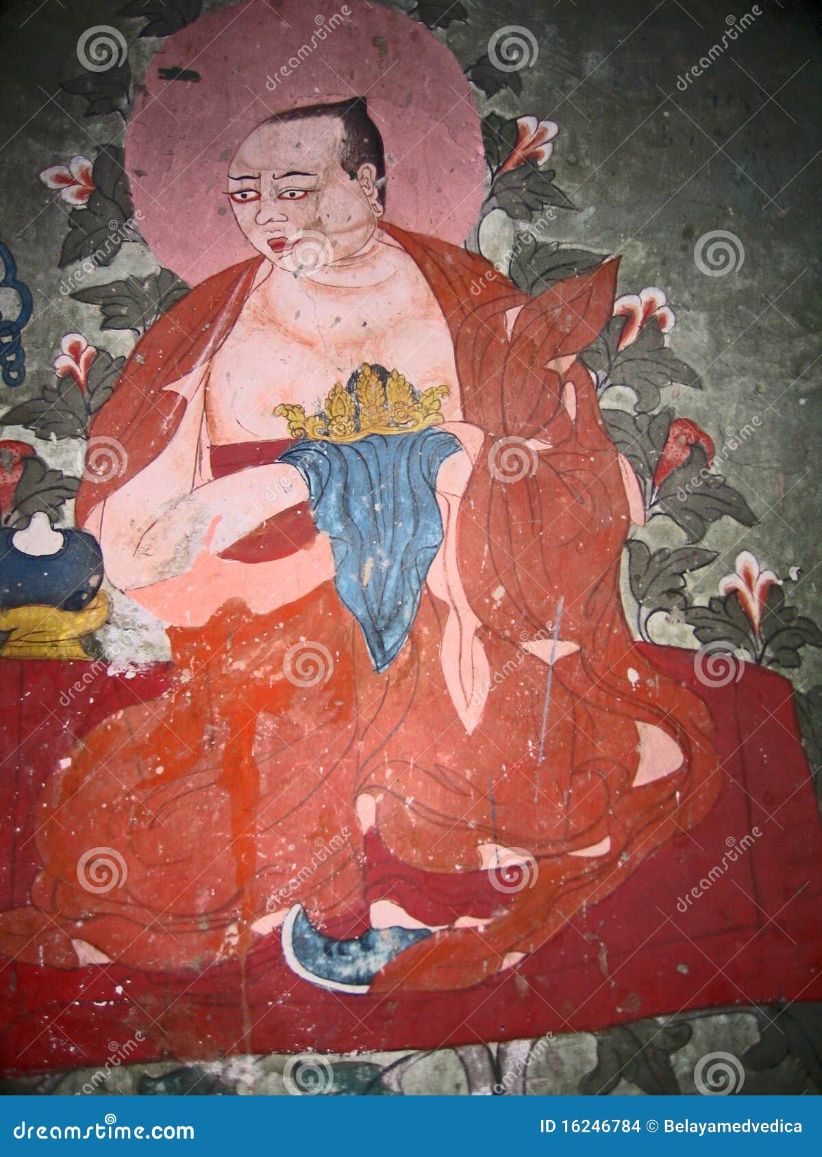 Ladakh, India, Medieval Wall Drawings Stock Photo - Image of ...