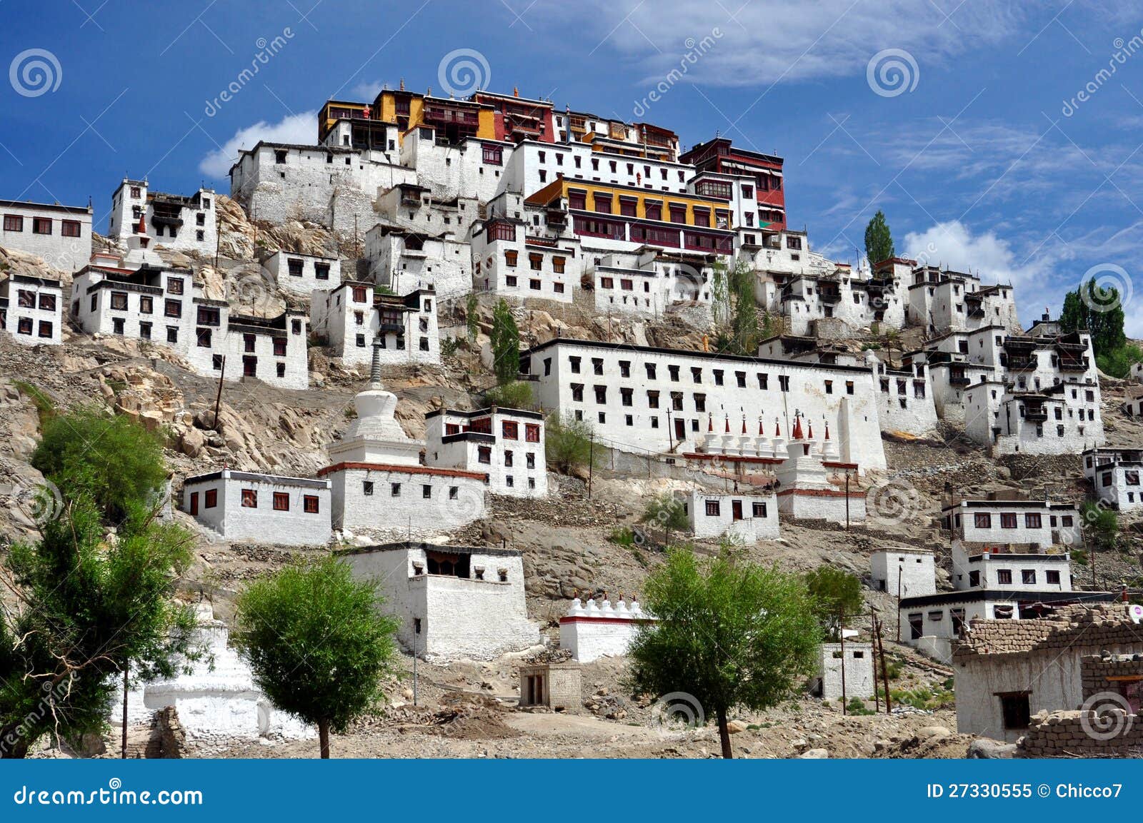 Ladakh (Little Tibet) - Tikse Monastery Stock Image - Image of asian ...