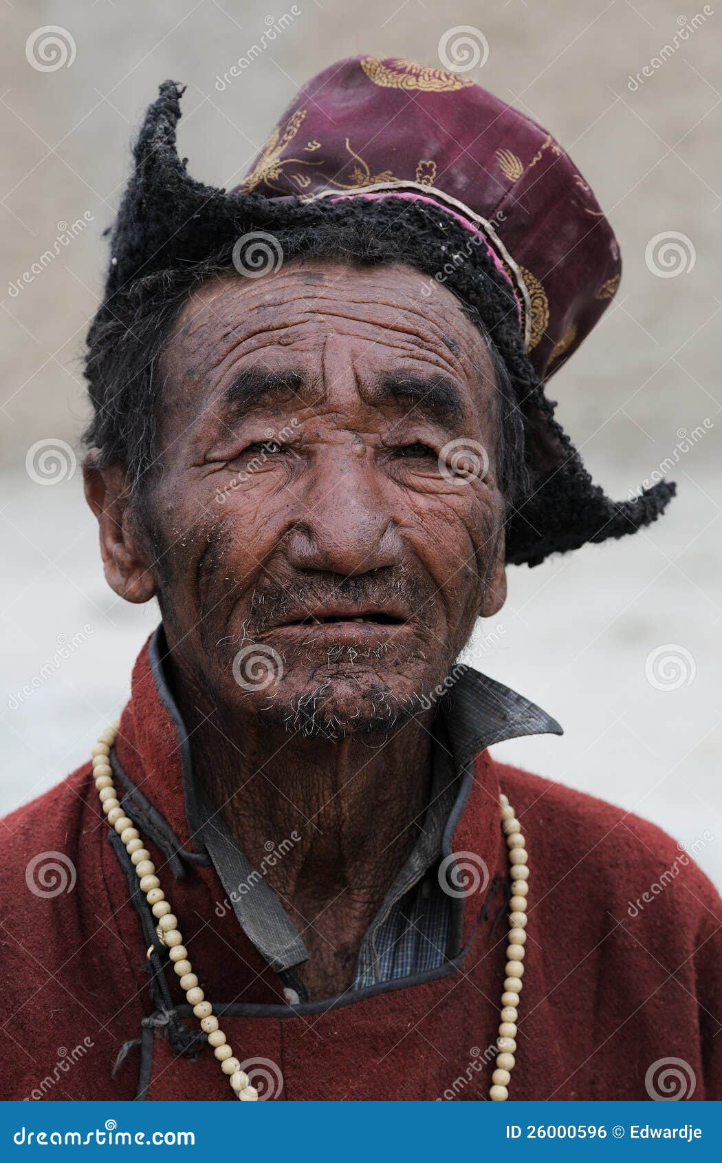 Ladakhi man portrait editorial photo. Image of traditional - 26000596