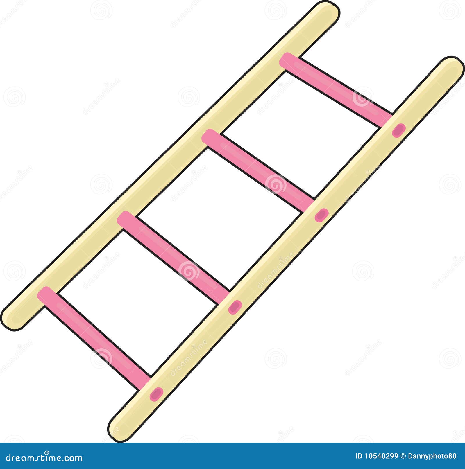Ladder stock vector. Illustration of cartoon, inclined - 10540299