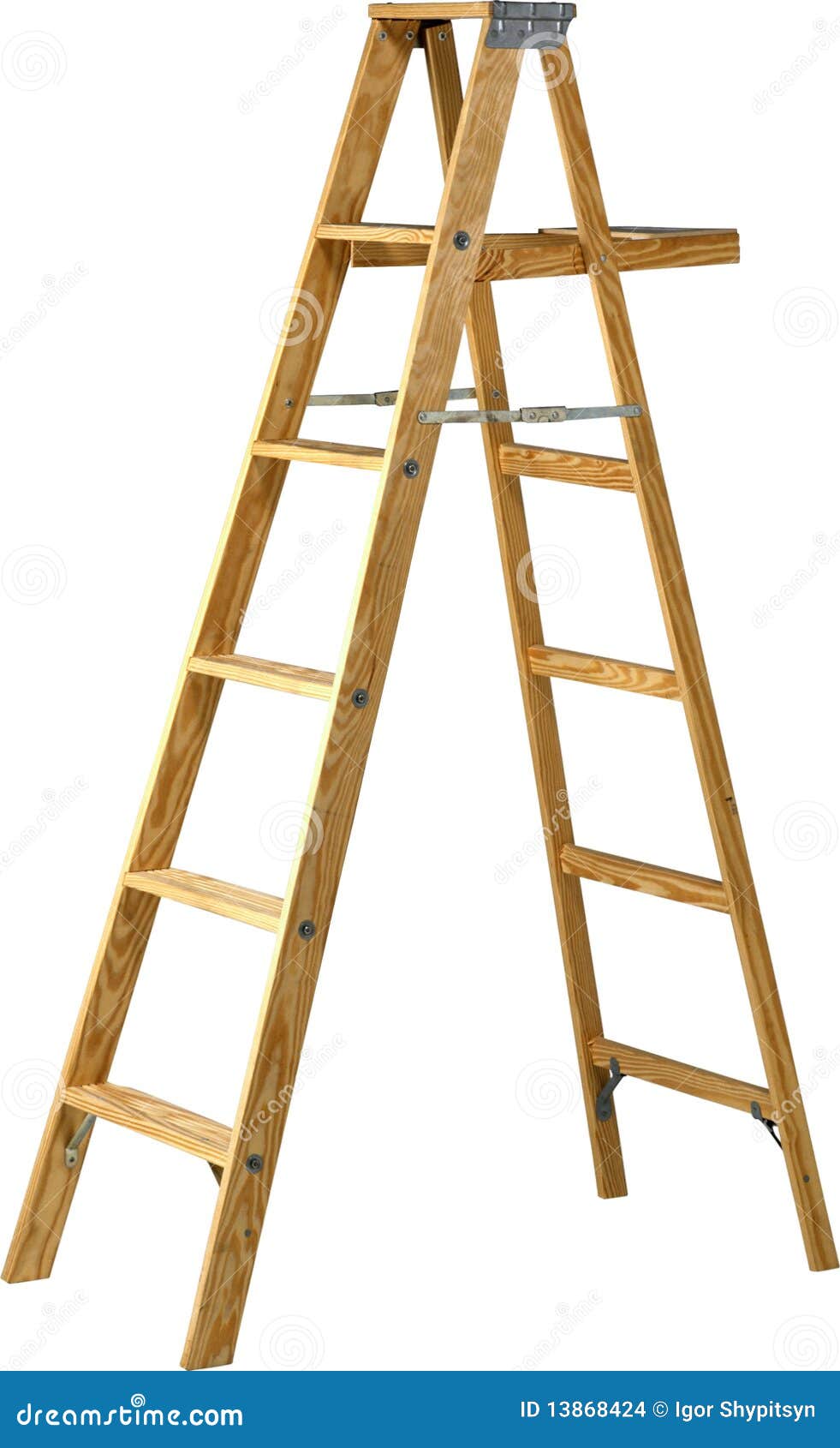 Ladder. stock photo. Image of object, building, isolated - 13868424