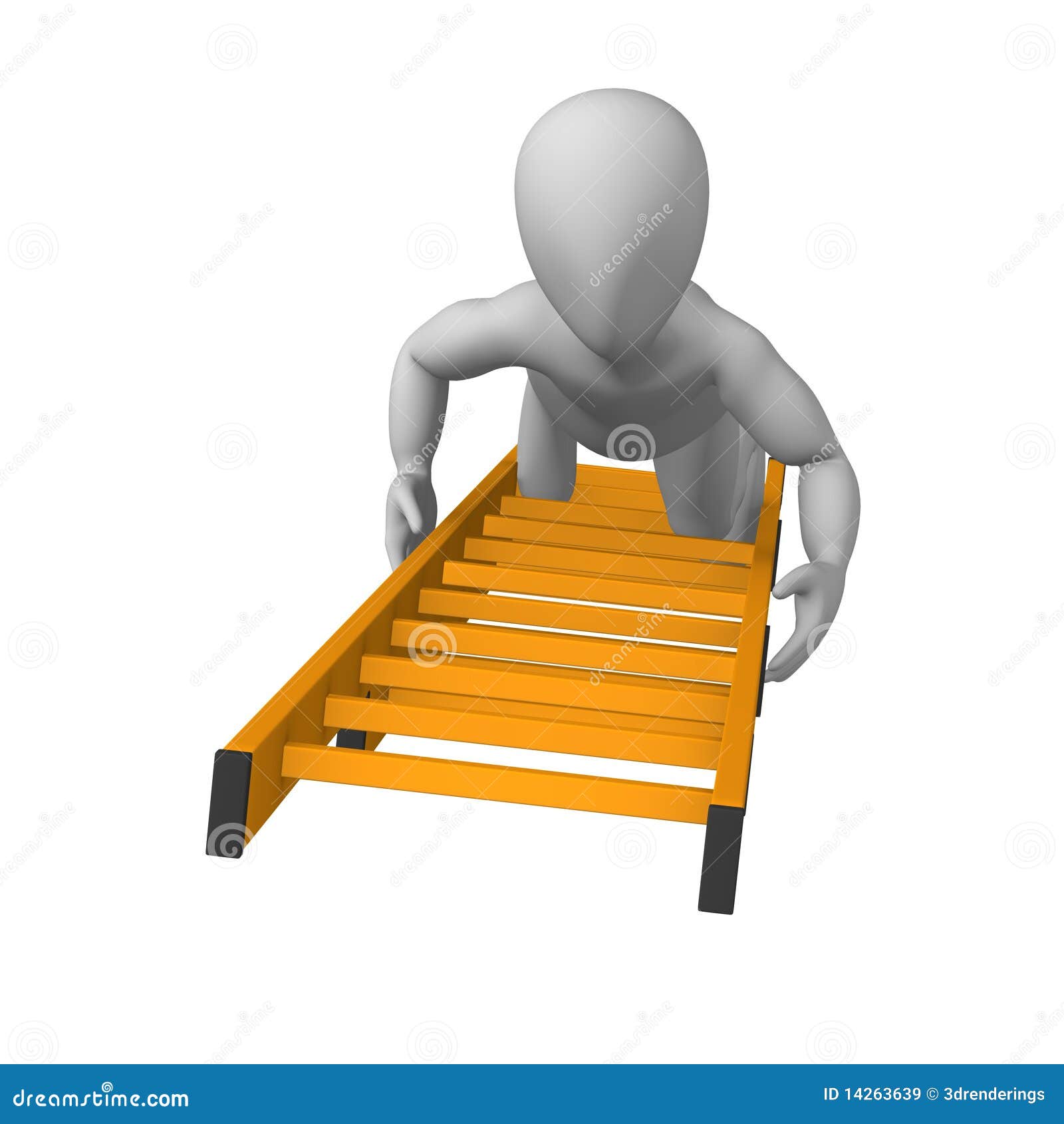 Ladder stock illustration. Illustration of human, climb - 14263639