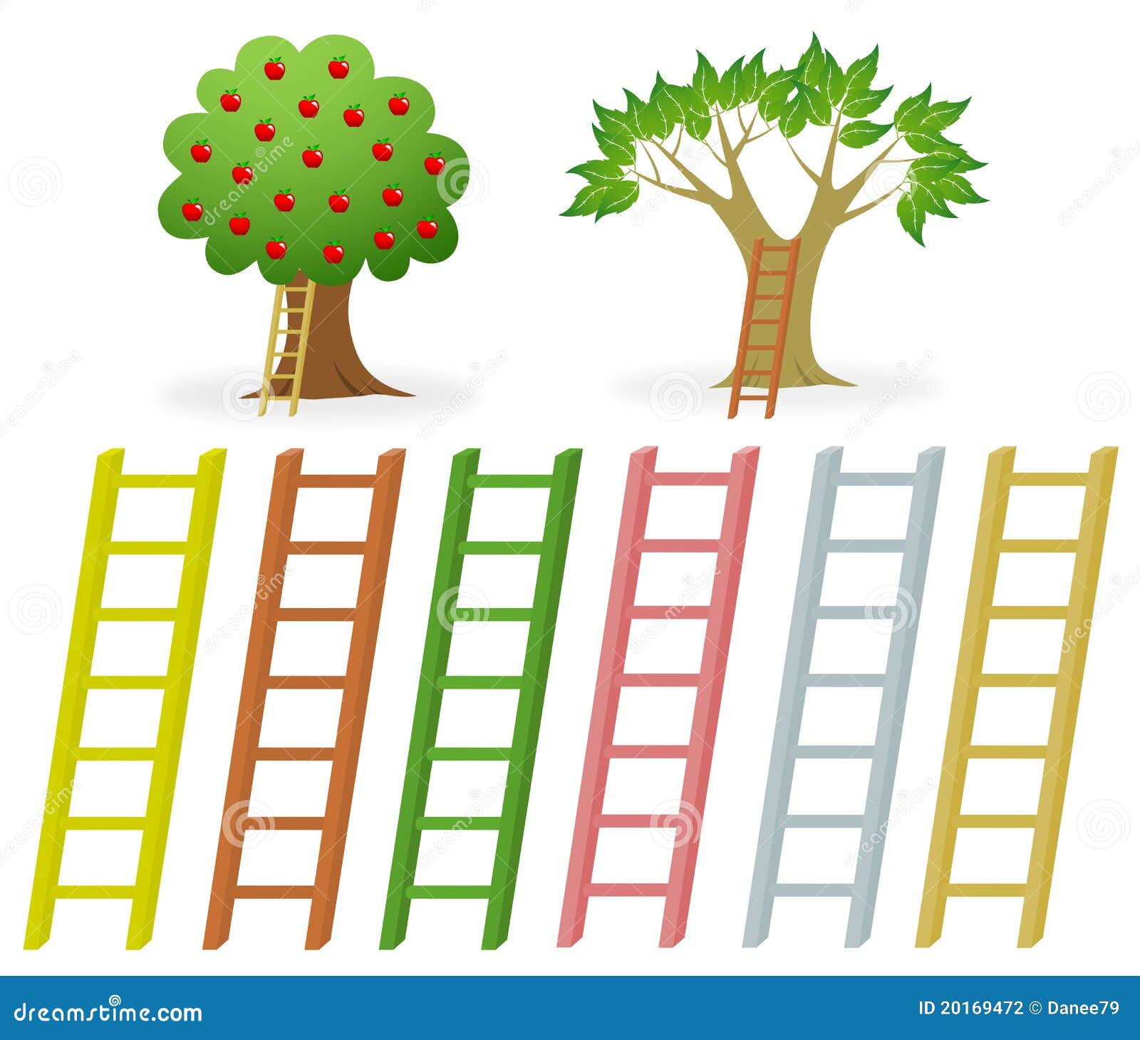 Ladder stock photo. Illustration of trees, brown, steps - 20169472