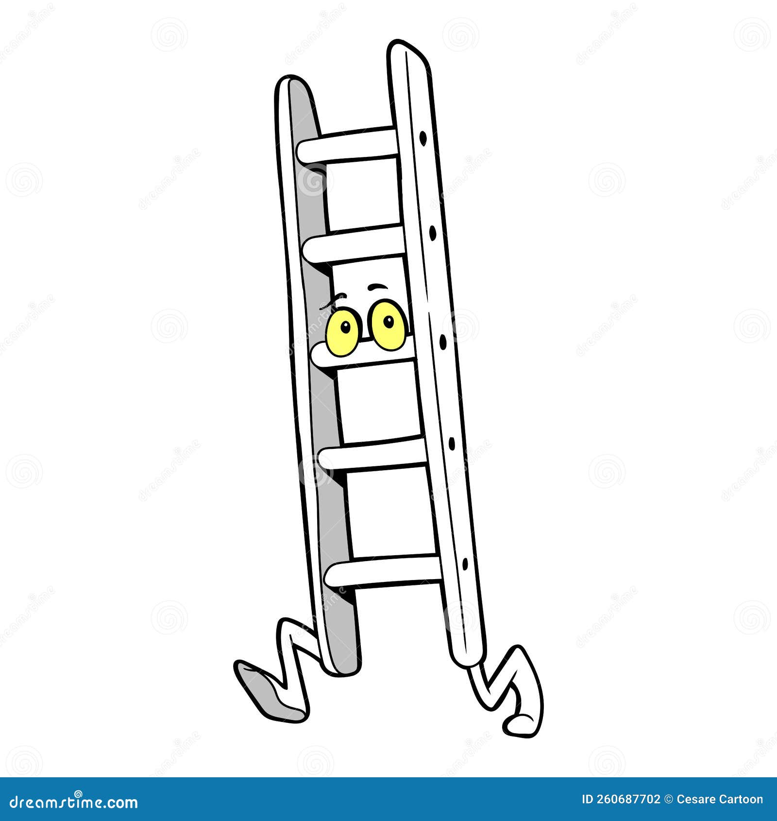 Cartoon ladder stock vector. Illustration of design - 260687702