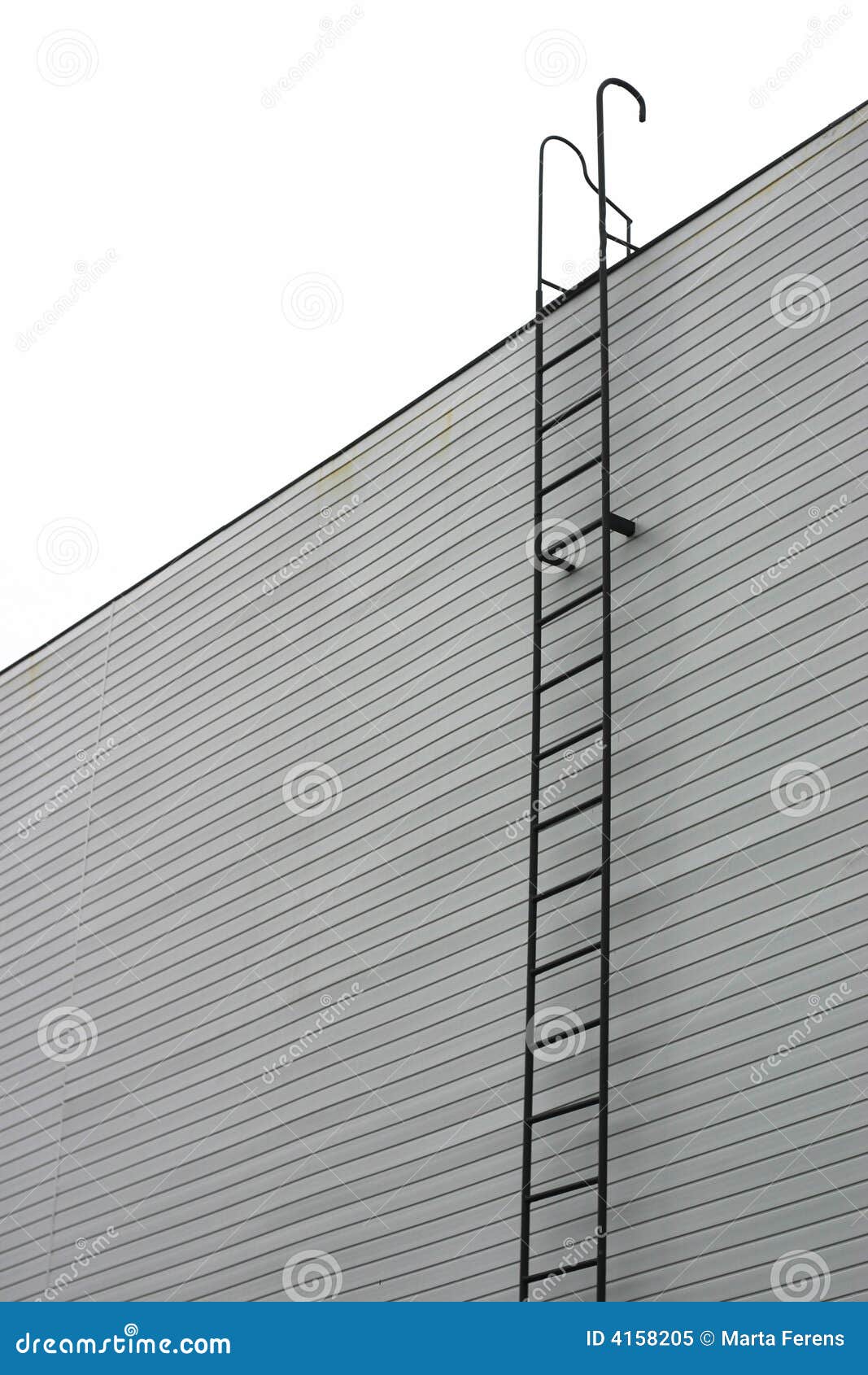 Ladder stock image. Image of elevation, building, grey - 4158205